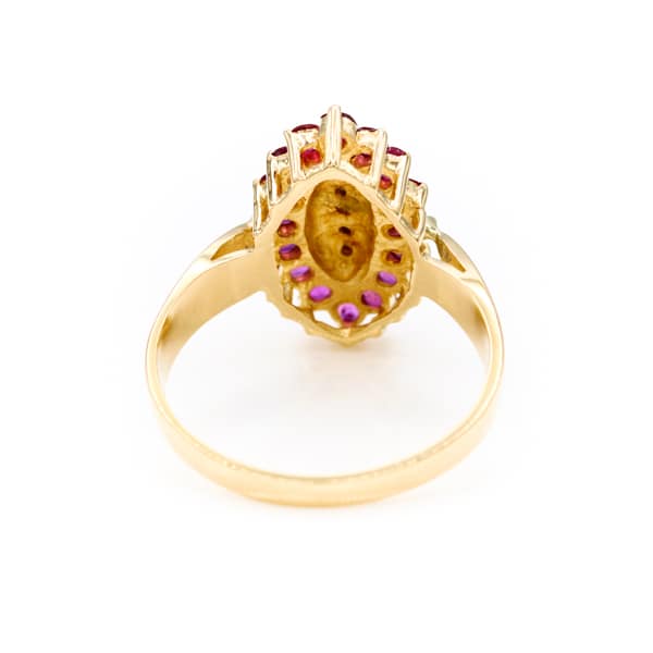 10K Yellow Gold Ruby Diamond Ring [OECR10107-12] - MT Jewellers ...